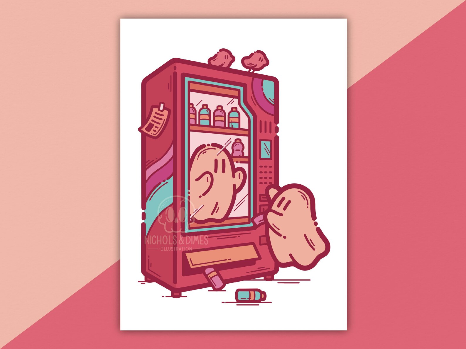 Ghost Vending Machine Art Print - Etsy