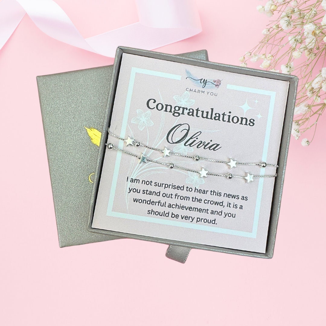 Congratulations Gift Silver Congratulations Bracelet Passed Driving ...