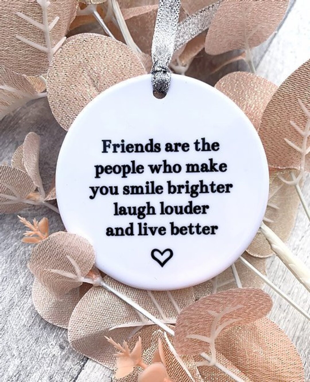 Friends Make You Smile Brighter Ceramic Hanger Friendship Gift Gift for ...