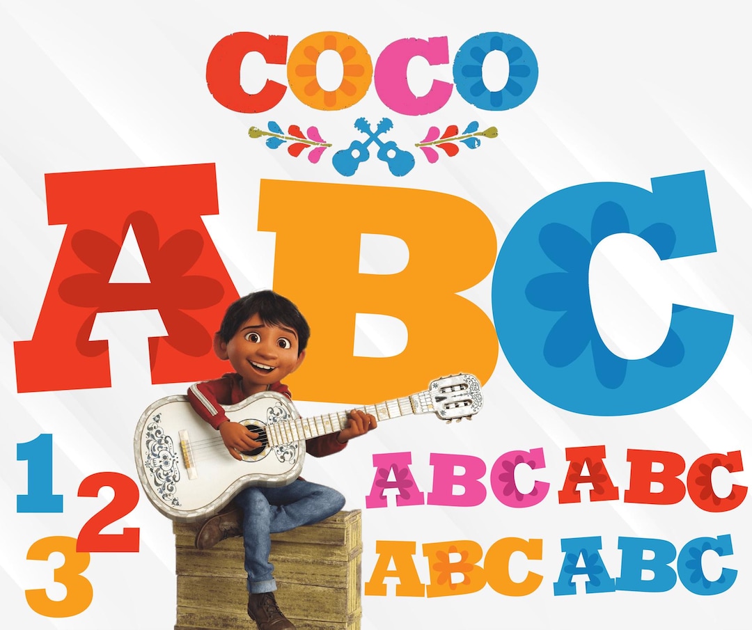 Coco Alphabet, Coco Alphabet and Numbers, Coco Letters, Coco Clipart ...