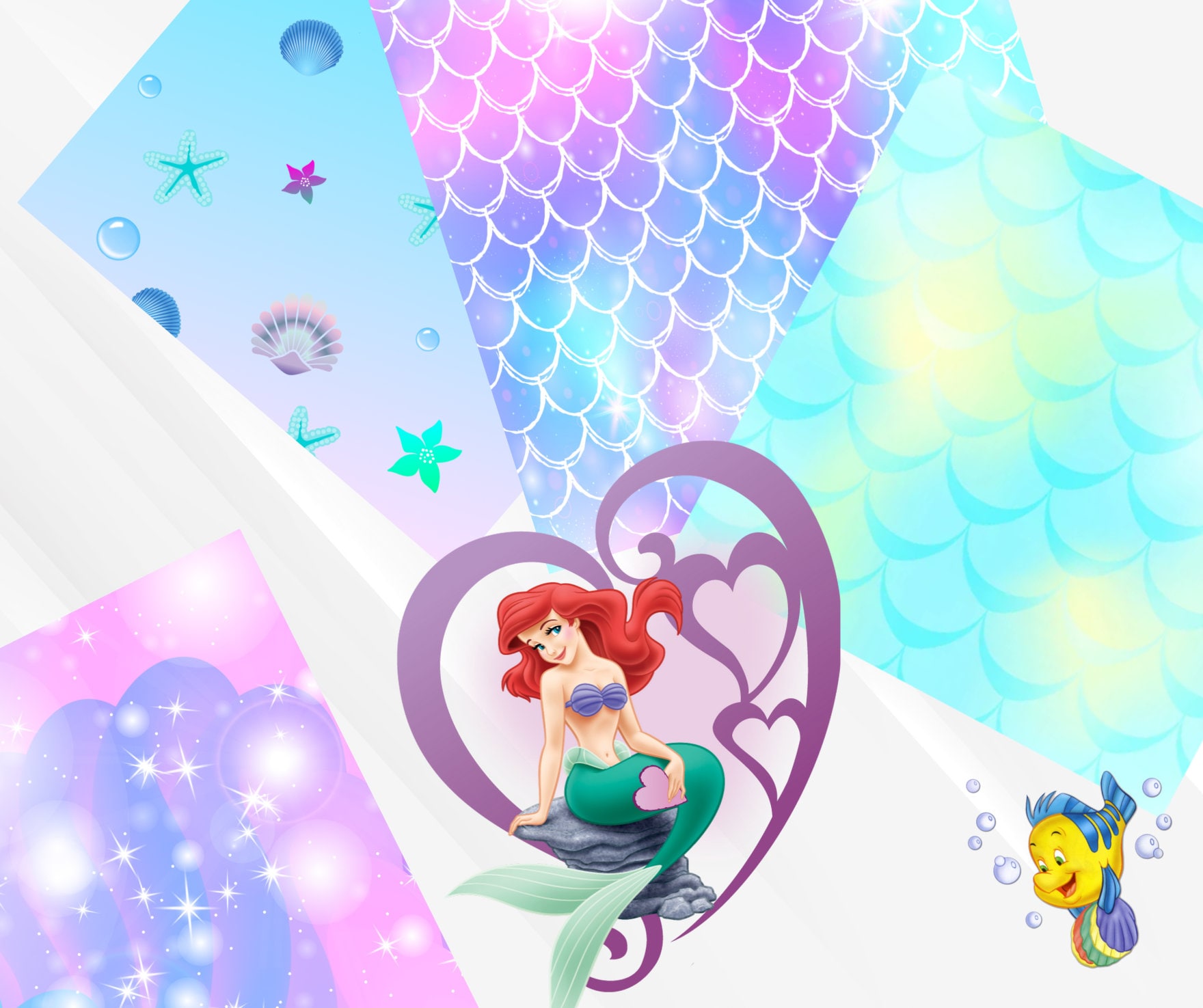 Little Mermaid Paper, Ariel PNG Clipart, Little Mermaid PNG, Ariel ...