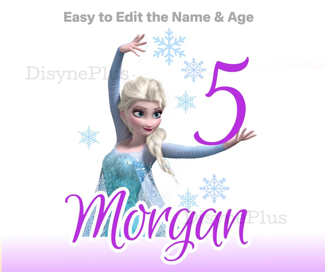 EDITABLE Elsa Frozen PNG, Frozen Birthday Template, Elsa Clipart ...