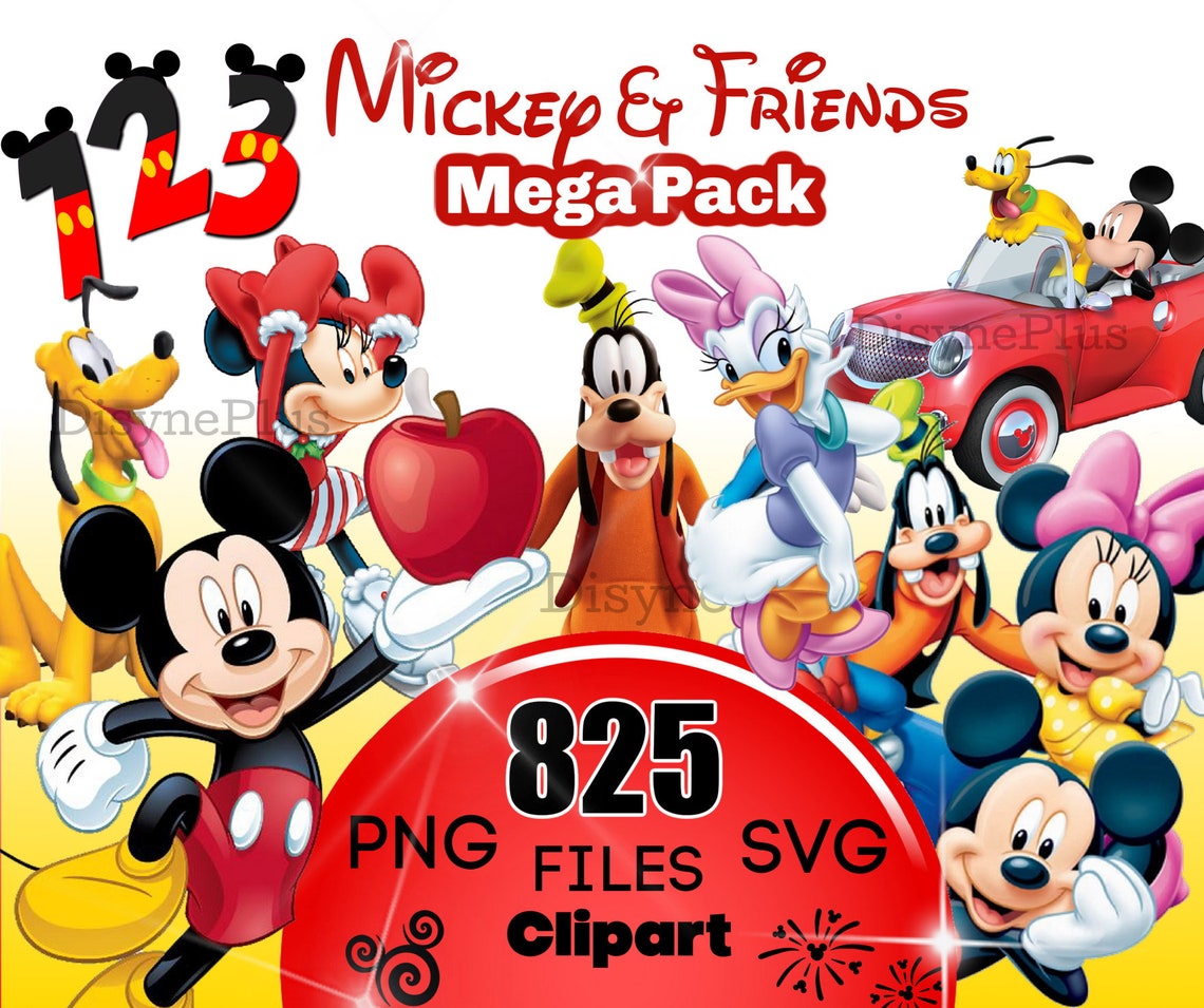 Mickey Mouse SVG Mickey PNG Mickey Mouse Clipart Minnie - Etsy México