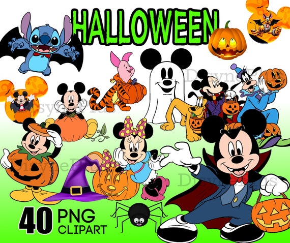 Mickey And Minnie Halloween Clipart Kids
