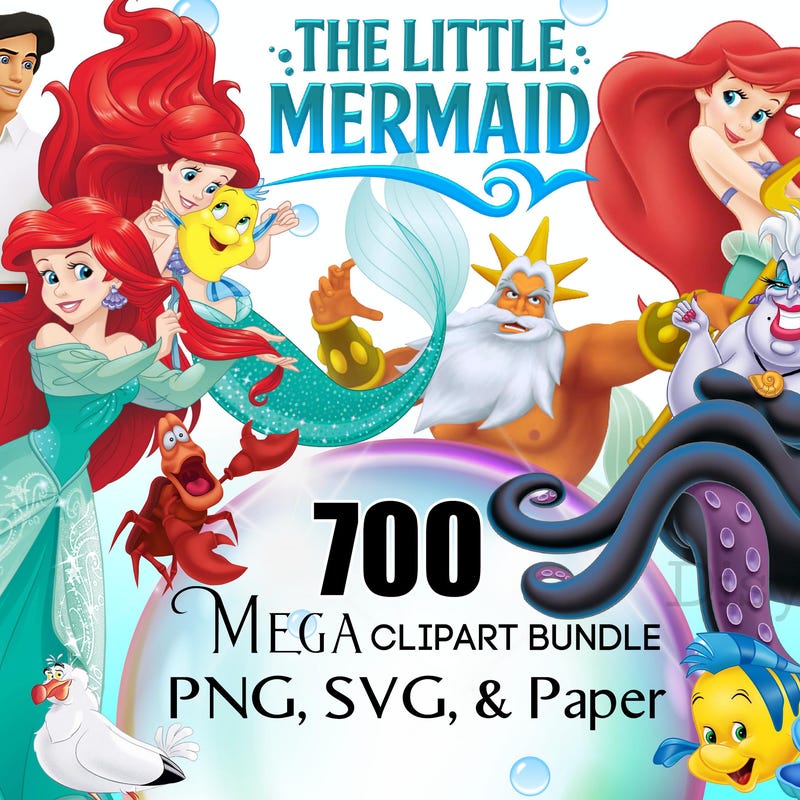 Little Mermaid Paper Bundle - Etsy UK