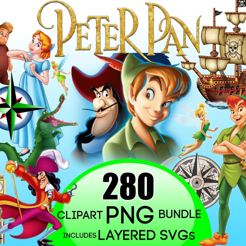 Peter Pan Svg - Etsy