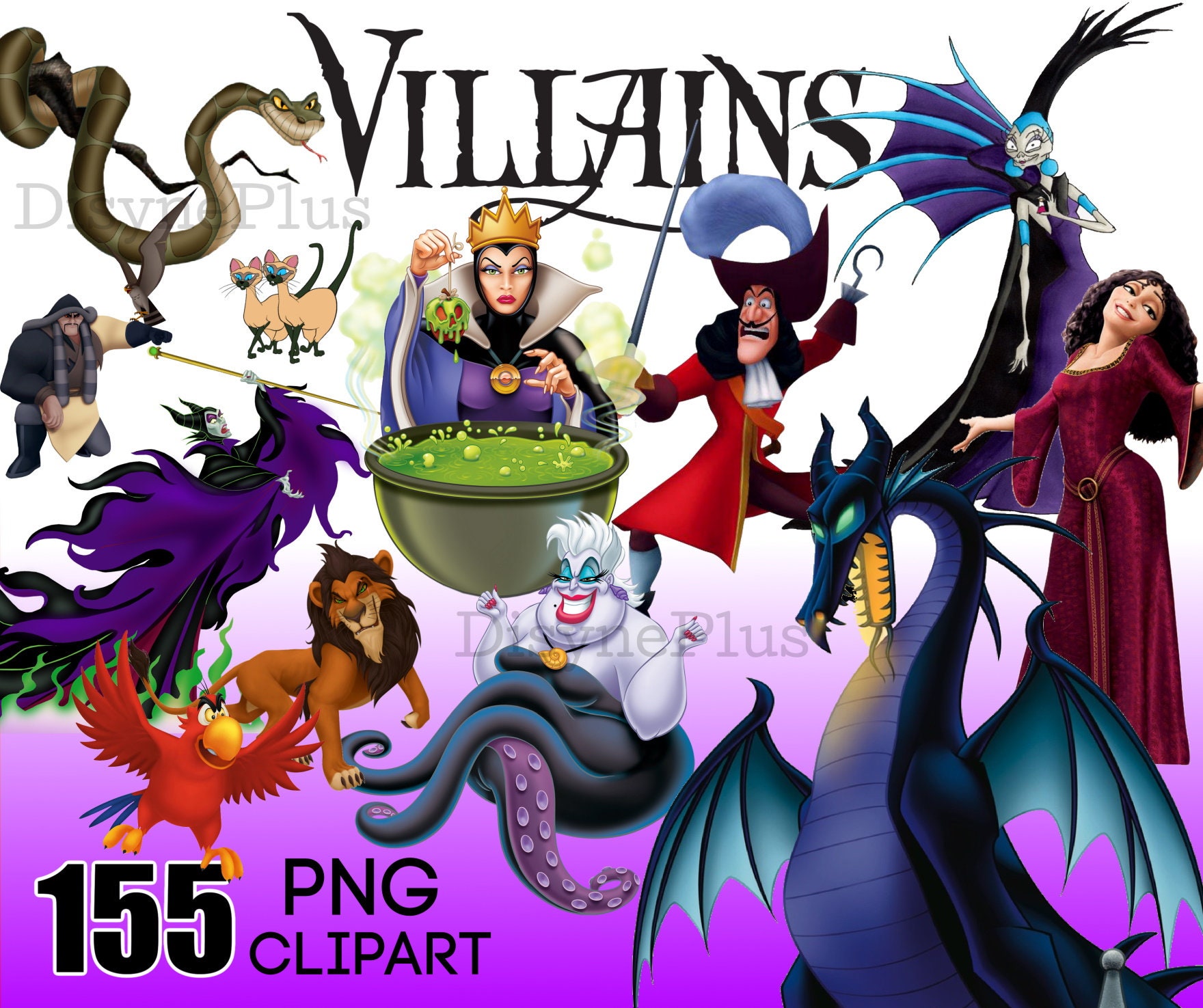 Villains PNG Clipart Villains Digital Download Maleficent - Etsy