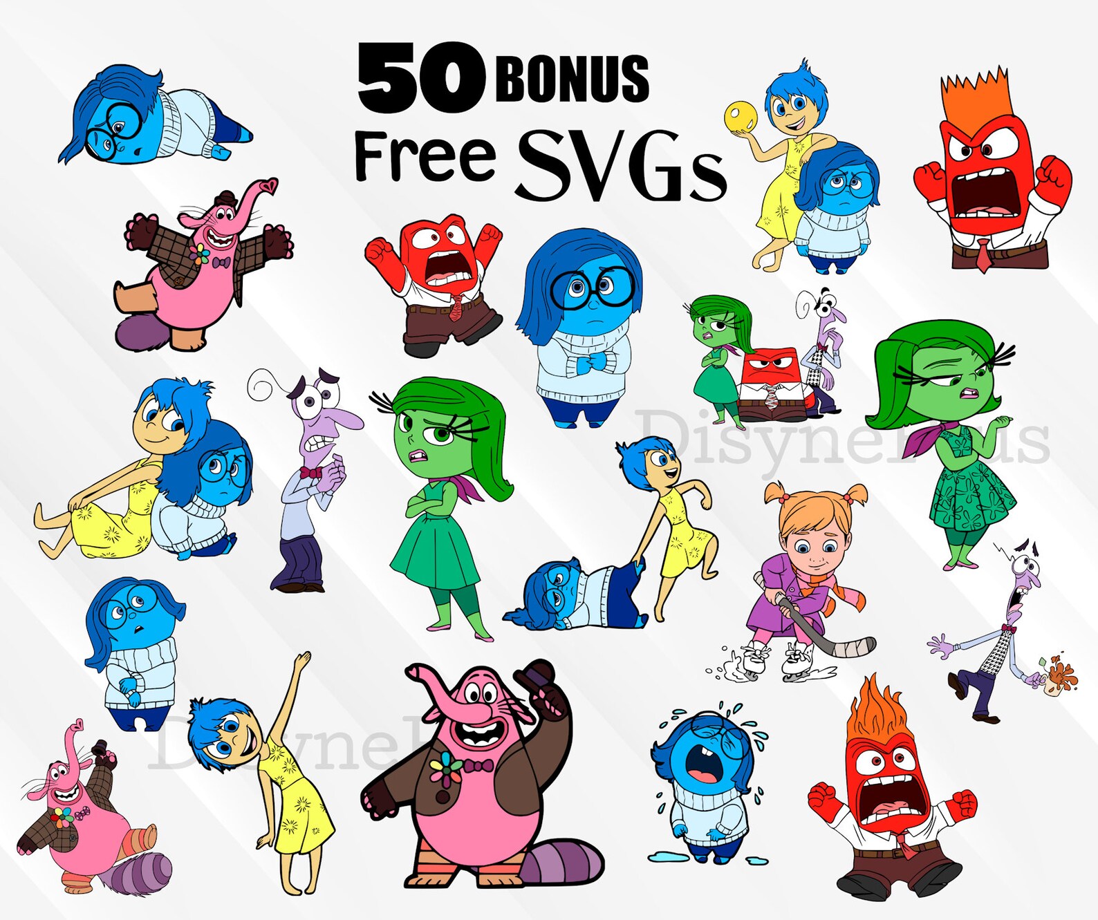 Inside Out 2 Clipart PNG, Inside Out SVG, Inside Out Clipart, Anger Joy ...