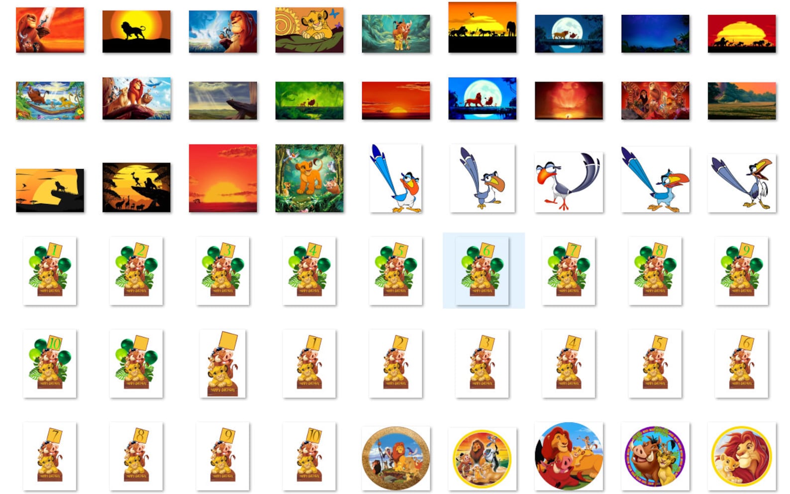 Lion King Digital Paper, Lion King PNG Clipart Instant Download, Simba ...