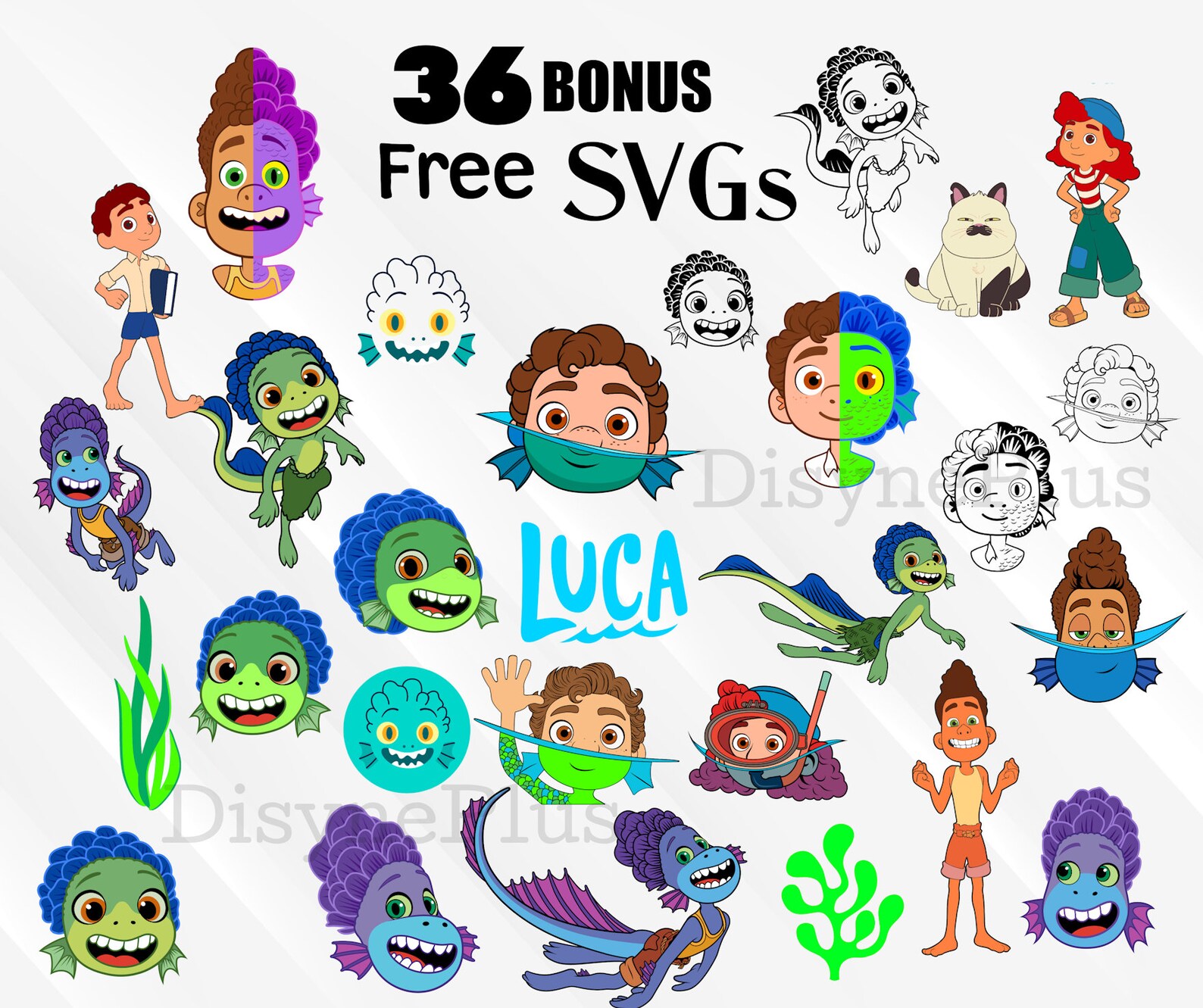 Luca SVG, Luca PNG, Luca Clipart Bundle, Luca Cricut Shirt, Luca ...