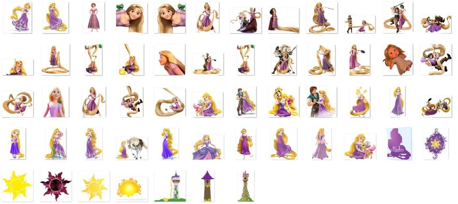 Tangled Clipart PNG, Tangled SVG, Rapunzel Instant Download, Layered ...