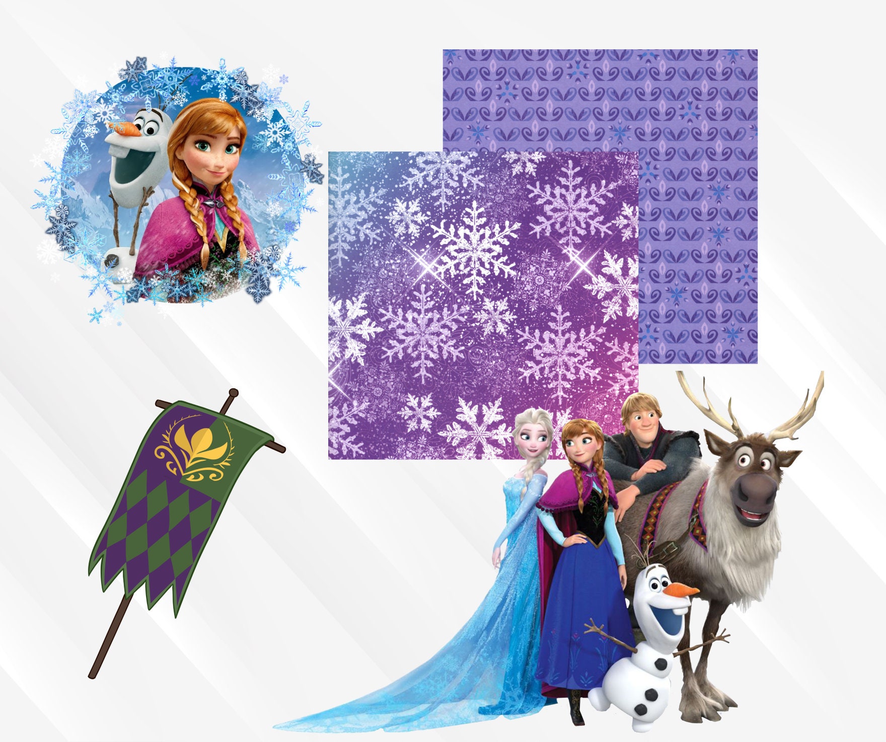 Frozen Digital Paper, Frozen Clipart, Elsa Clipart, Frozen Birthday ...