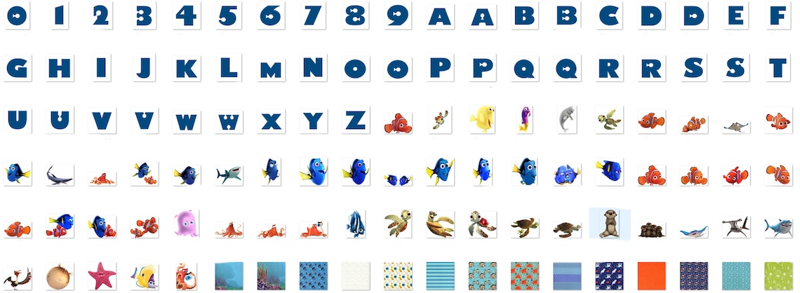 Nemo Digital Paper Dory Finding Nemo PNG Clipart Digital - Etsy Australia