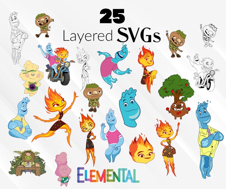 Elemental PNG, Elemental SVG Bundle, Elemental Clipart, Elemental Font ...