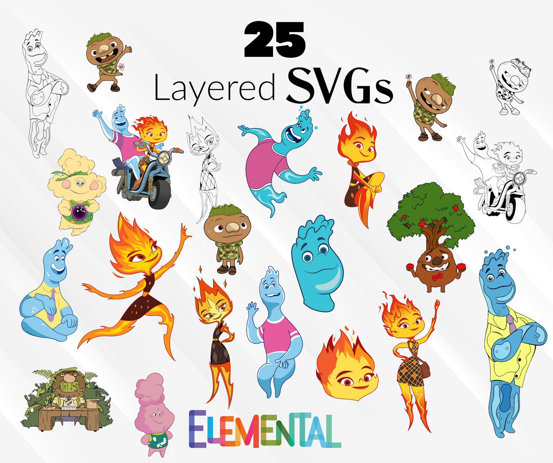 Elemental PNG, Elemental SVG Bundle, Elemental Clipart, Elemental Font ...