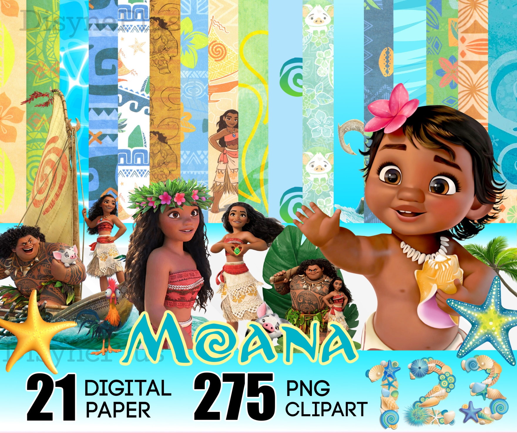 Moana Digital Paper Moana Clipart Moana Birthday Moana Art - Etsy Australia