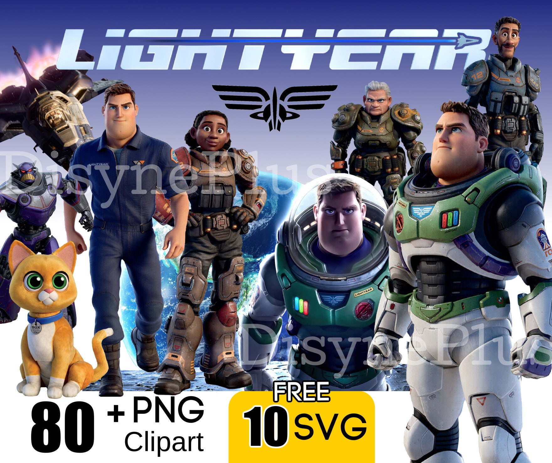 Digital Lightyear Clipart PNG Buzz Lightyear SVG Digital - Etsy Canada