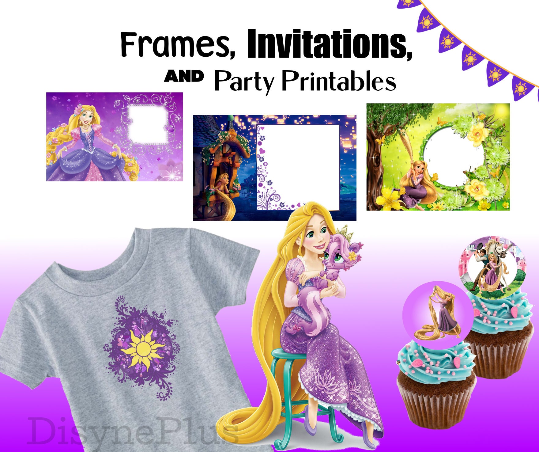 Tangled Clipart PNG Tangled SVG Rapunzel Instant Download - Etsy