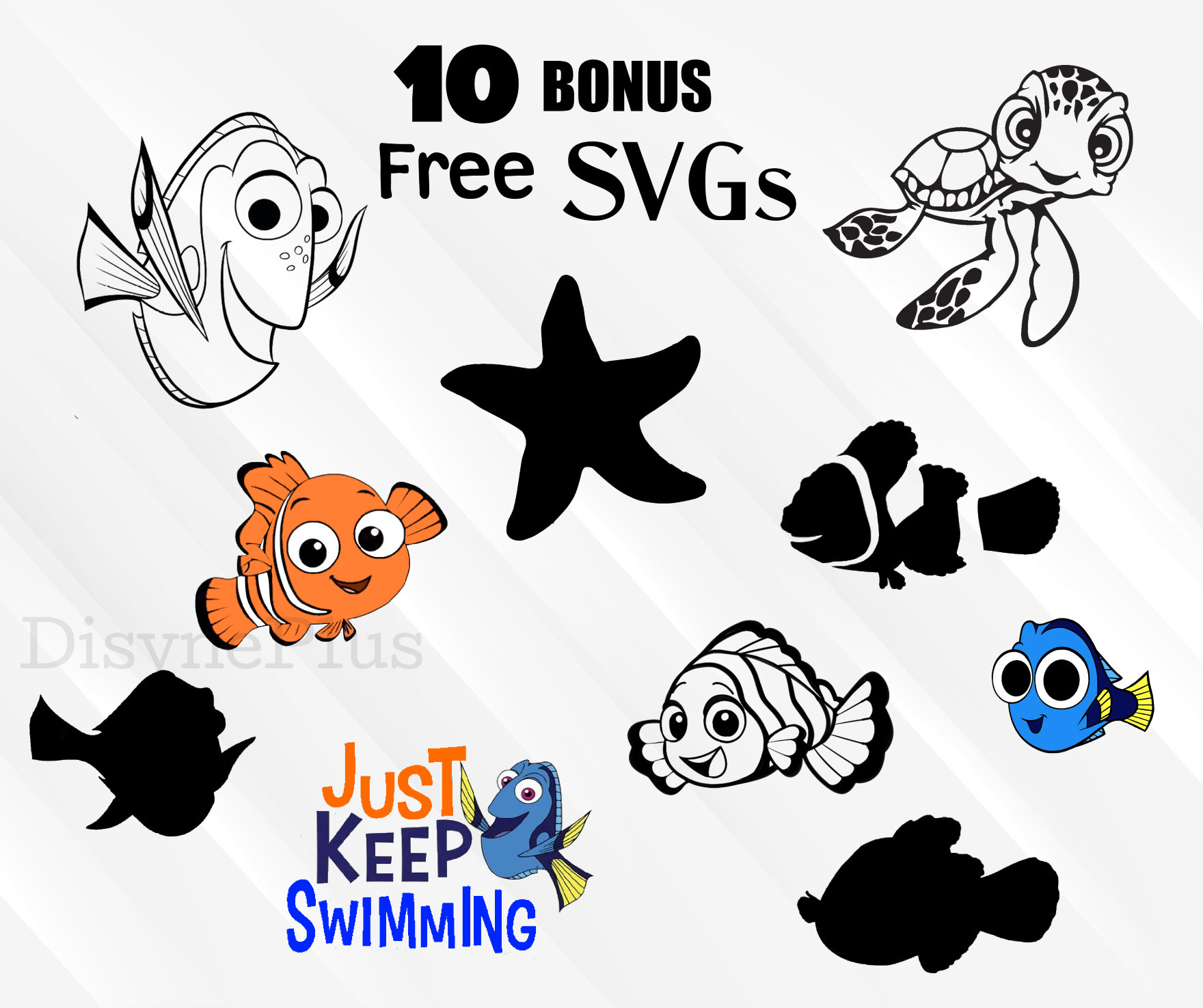 Nemo Dory Clipart SVG Digital Download 170 PNG 10 Free SVG | Etsy UK