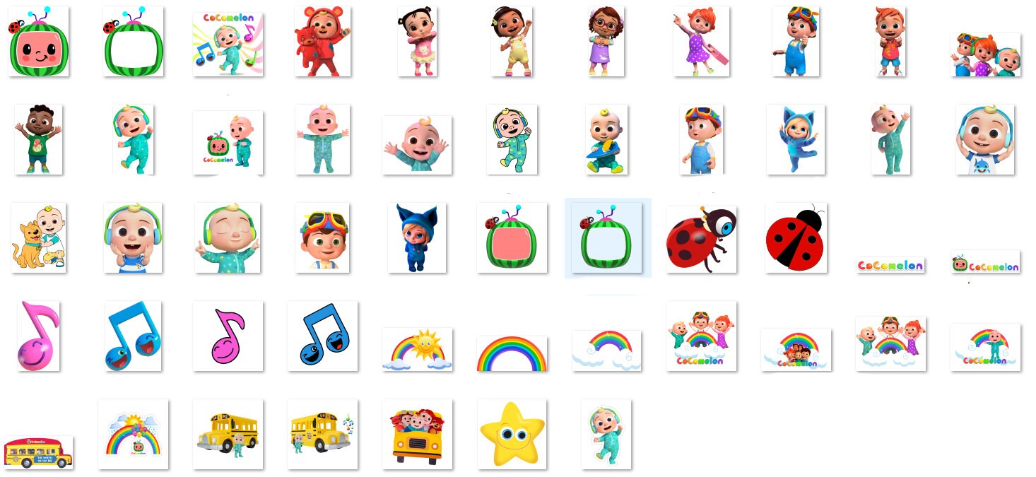 Cocomelon Digital Paper Clipart Digital Download PNG Bundle | Etsy