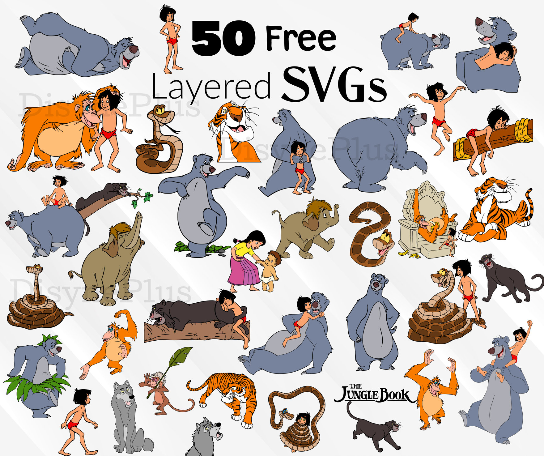 The Jungle Book PNG Jungle Book Clipart Jungle Book SVG - Etsy UK