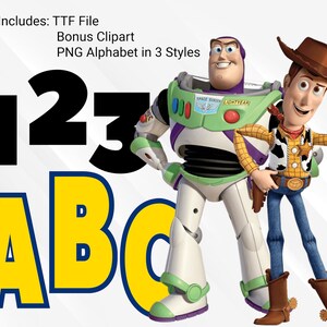 Toy Story Alphabet, Toy Story Font Alphabet and Numbers, Toy Story ...