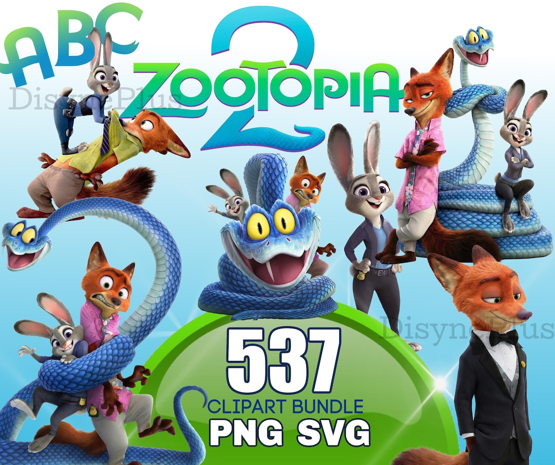 Zootopia 2 Clipart PNG, Zootopia SVG, Transparent Background Animals ...