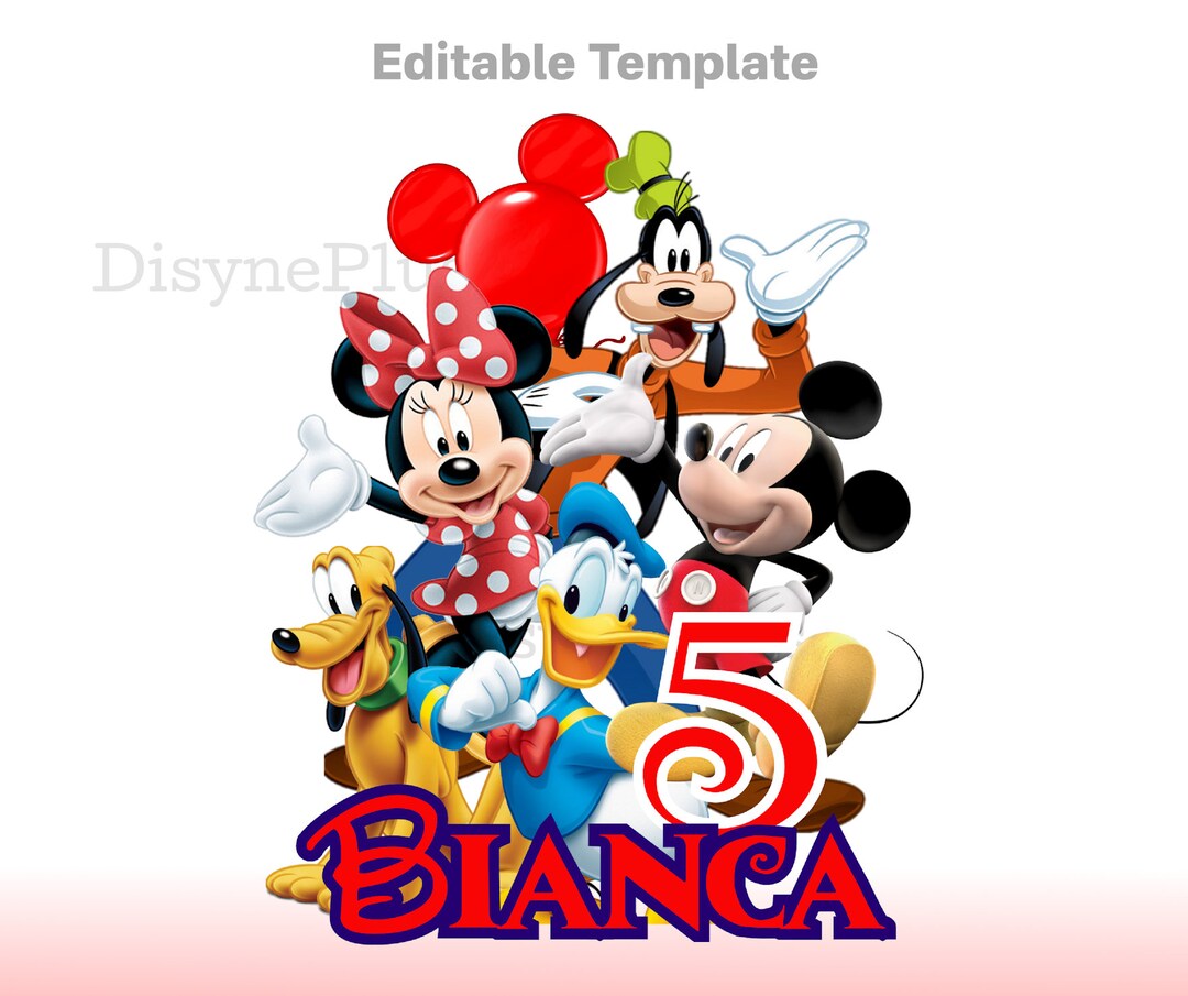 EDITABLE Mickey PNG, Mickey Birthday Template, Family Vacation Shirt ...