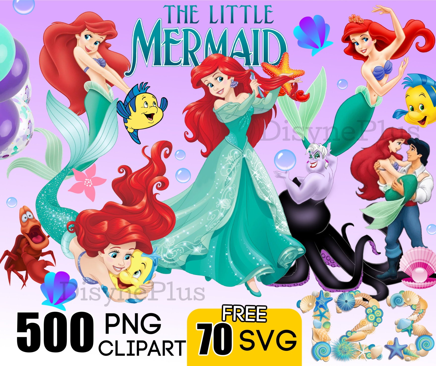 Little Mermaid Clipart Borders