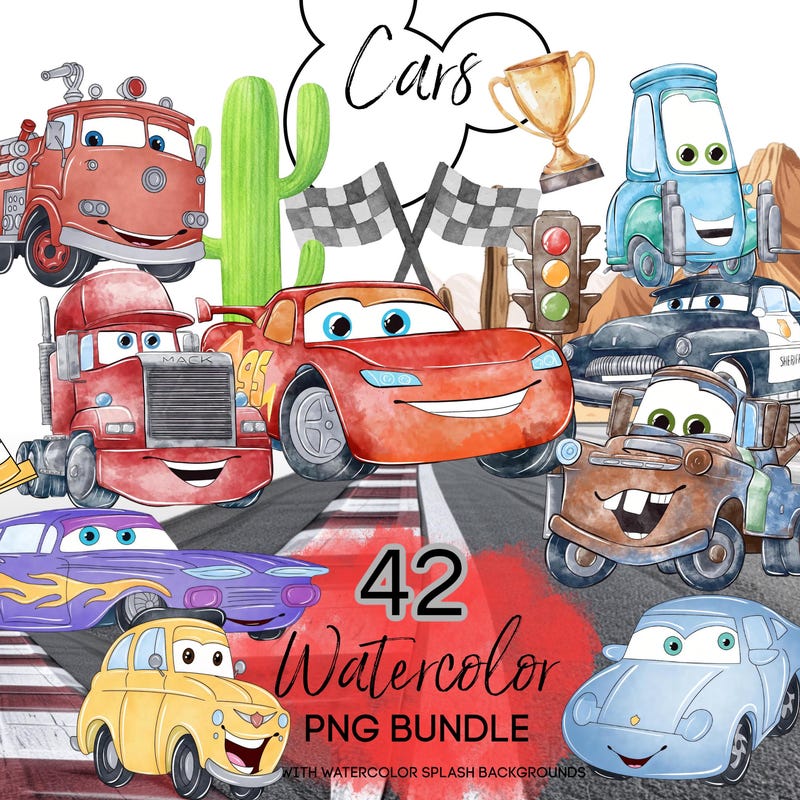 Cartoon Cars Paint - Etsy