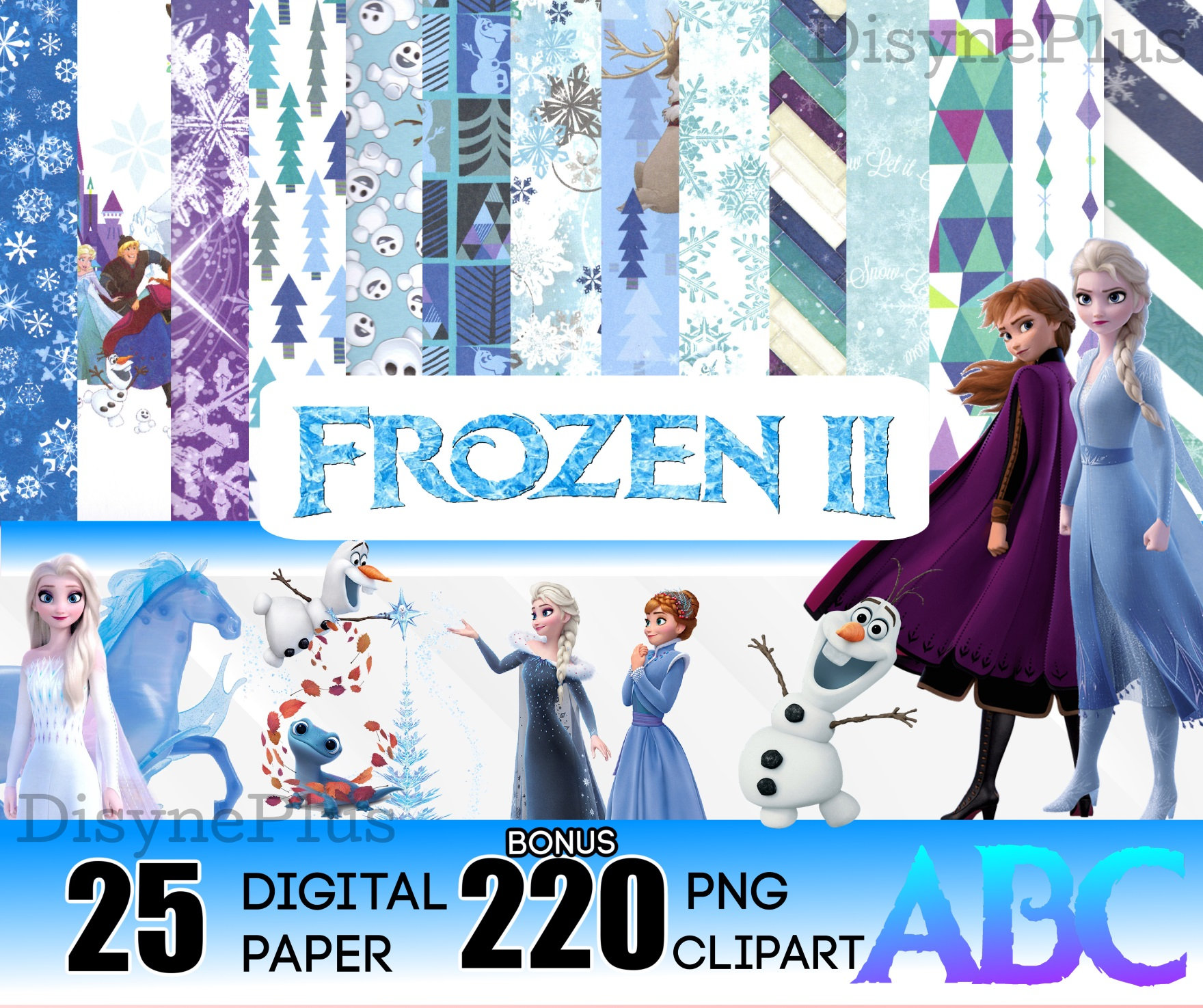 Frozen Digital Paper Frozen Clipart Elsa Clipart Frozen - Etsy