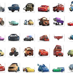 Cars Digital Paper, Cars PNG Clipart, Lightning Mcqueen PNG, Instant ...