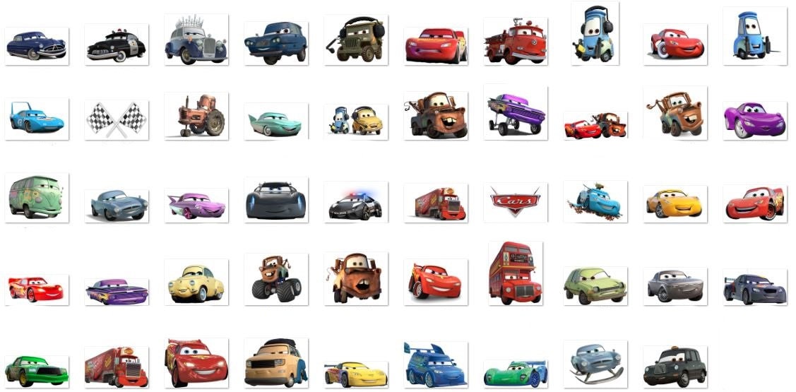 Cars Digital Paper, Cars PNG Clipart, Lightning Mcqueen PNG, Instant ...