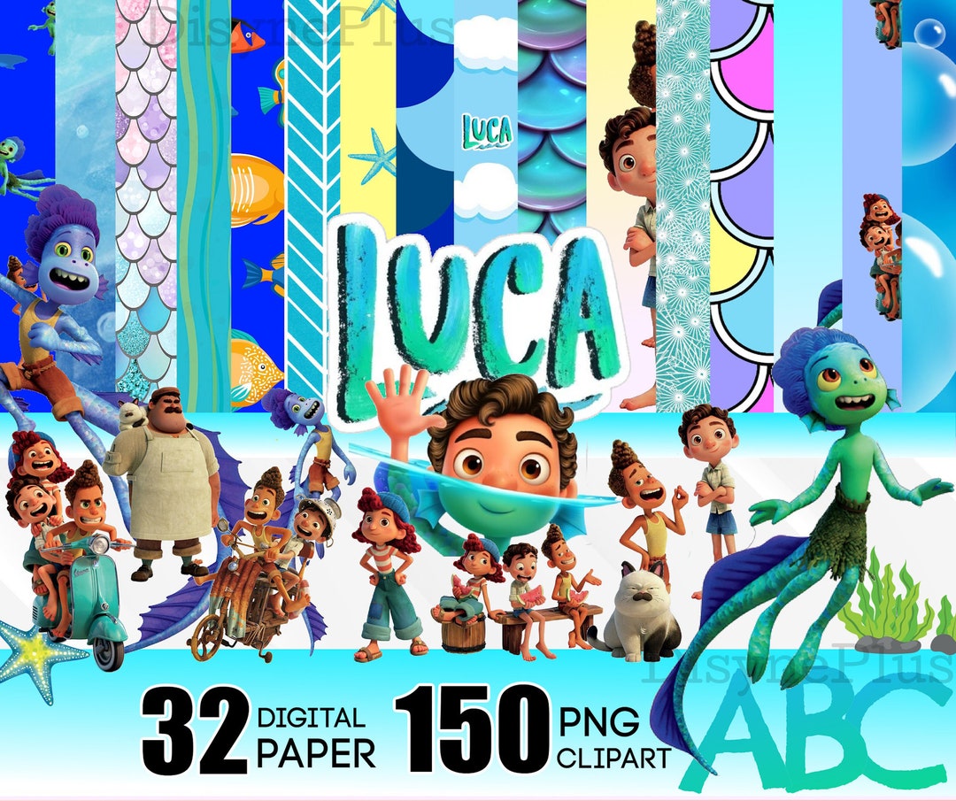 Luca Digital Paper, Luca PNG, Luca Clipart, Luca Alphabet, Luca ...