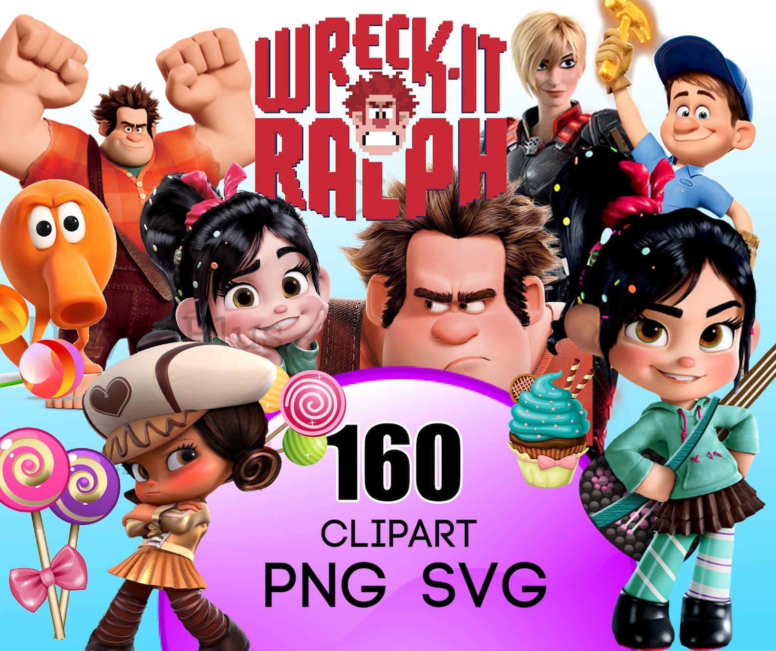 Wreck It Ralph PNG, Wreck It Ralph SVG, Wreck It Ralph Clipart, Wreck ...