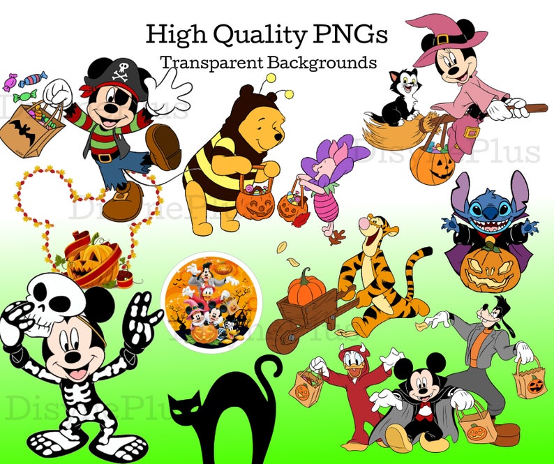 Halloween Mickey Clipart, Kids Halloween PNG, Minnie Halloween Clip Art ...