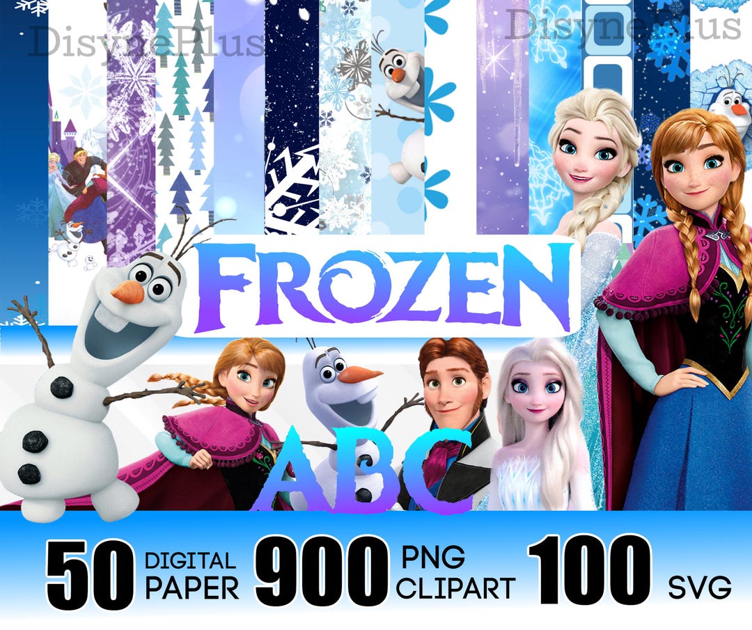 Frozen SVG, Frozen PNG Clipart, Frozen Paper, Elsa Clipart, Olaf Svg ...