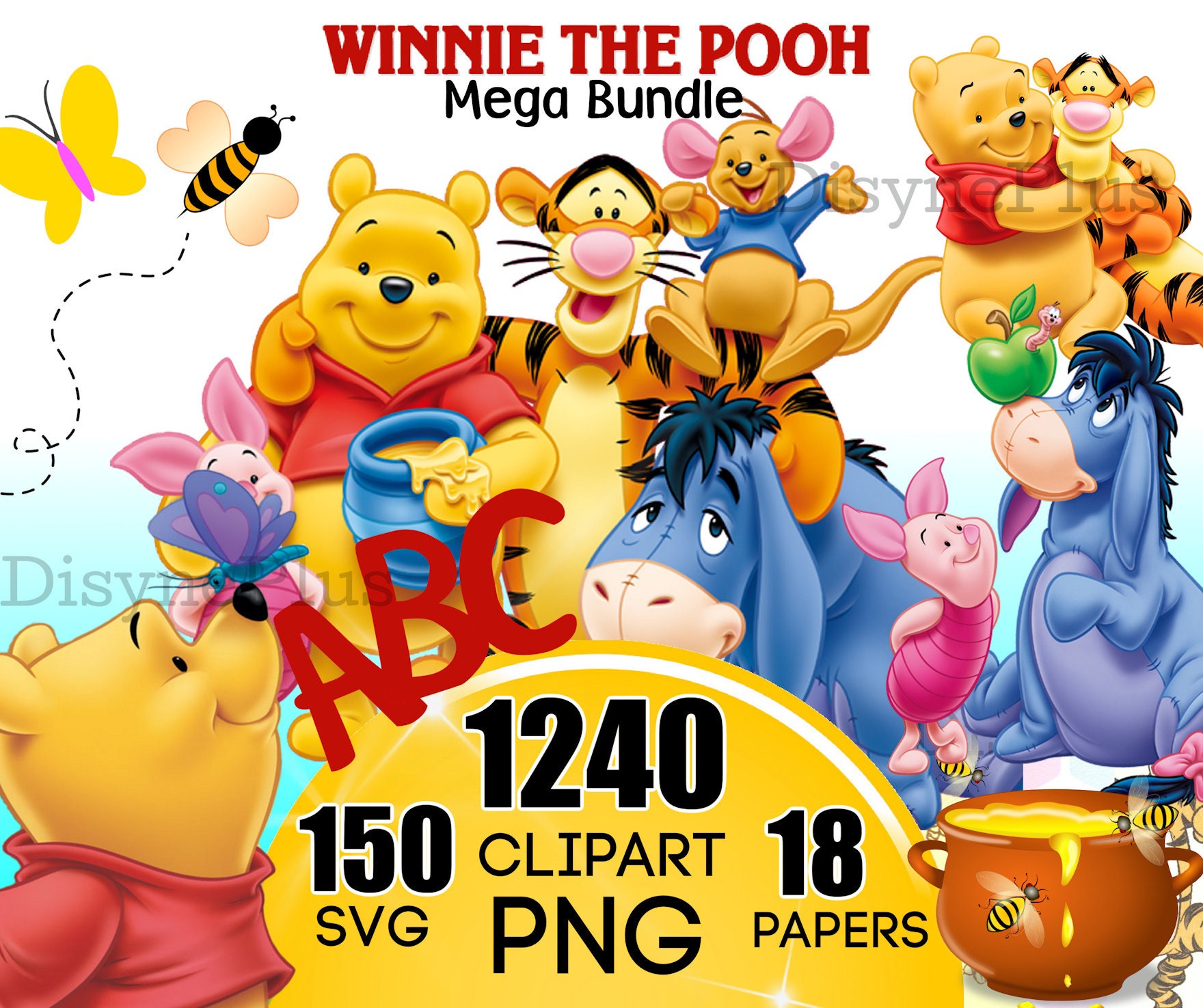 Winnie The Pooh Mixed Group Clip Art 2 Disney Clip Art Eeyore