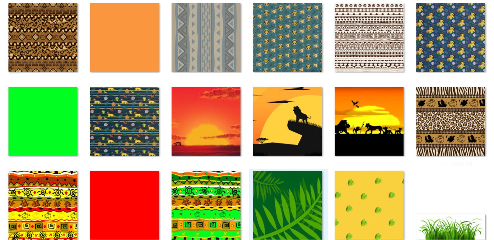 Lion King Digital Paper, Lion King PNG Clipart Instant Download, Simba ...