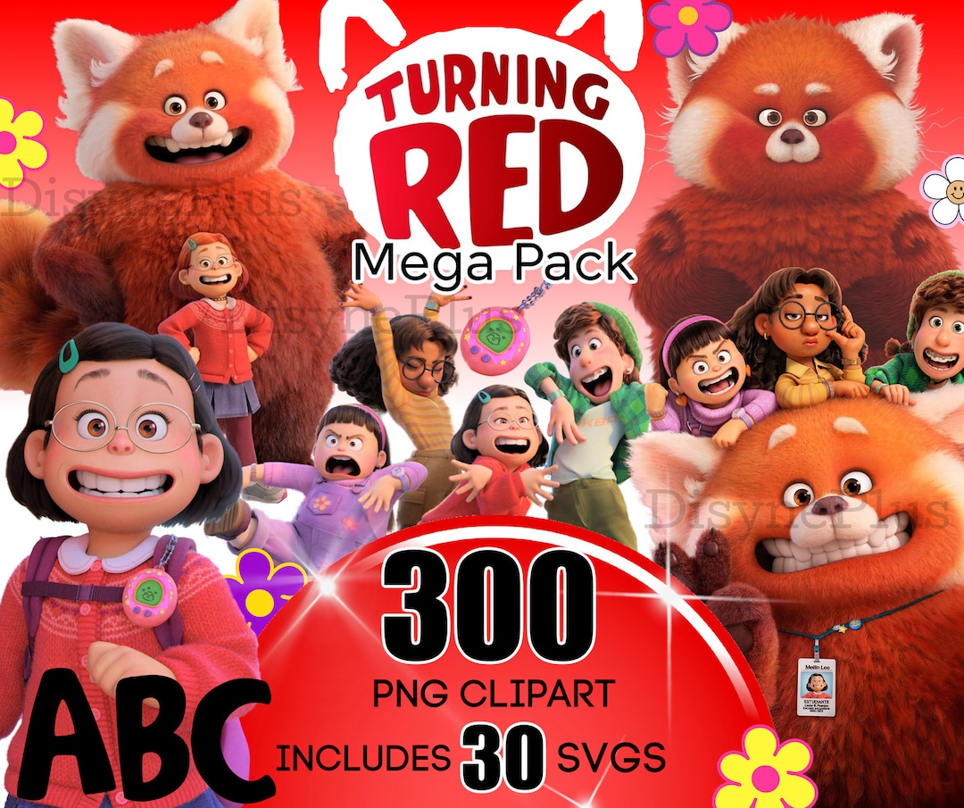 Turning Red PNG Turning Red SVG Turning Red Clipart Instant - Etsy