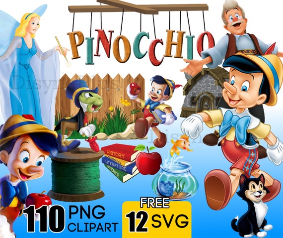 Pinocchio PNG Clipart Pinocchio SVG Geppetto Digital - Etsy Italia