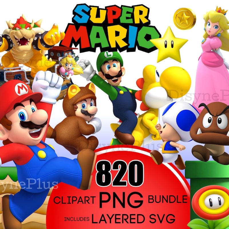 Super Mario Png Character - Etsy