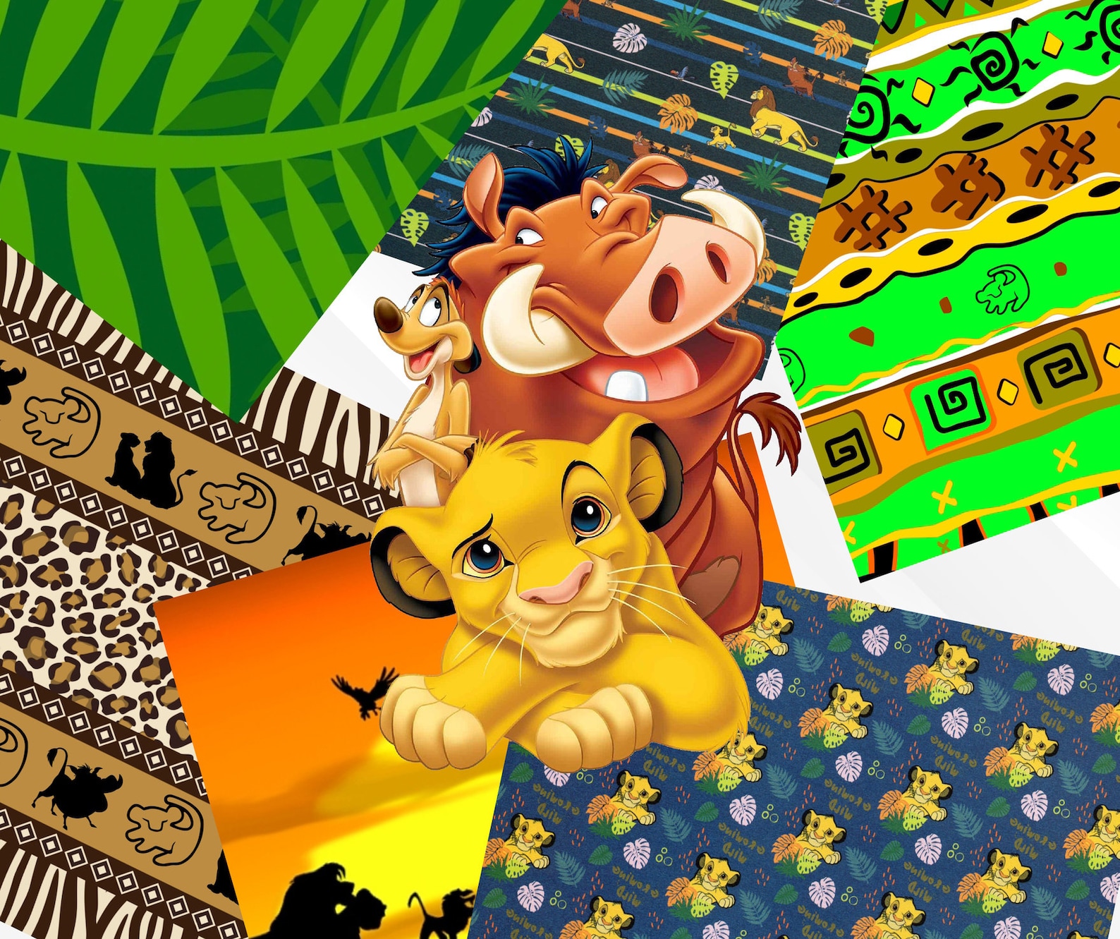 Lion King Digital Paper, Lion King PNG Clipart Instant Download, Simba ...