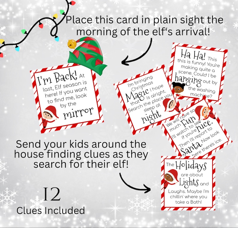 Elf Arrival Activity, Christmas Elf Game Day 1, Great Addition to Any ...