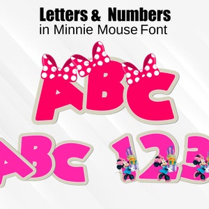 Minnie PNG, Minnie Clipart, Minnie SVG, Minnie Font Letters Digital ...