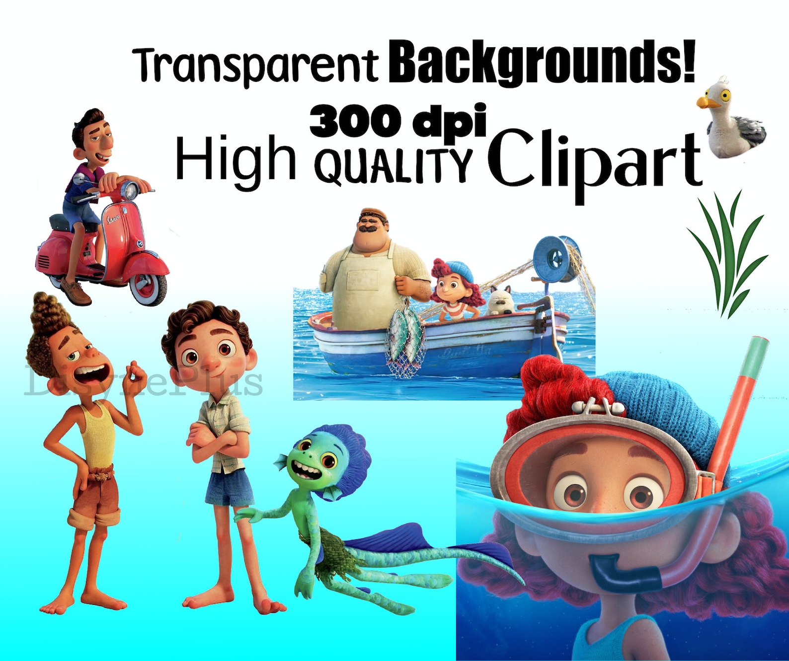 Luca Clipart PNG Digital Download, Luca Shirts, Luca Birthday ...