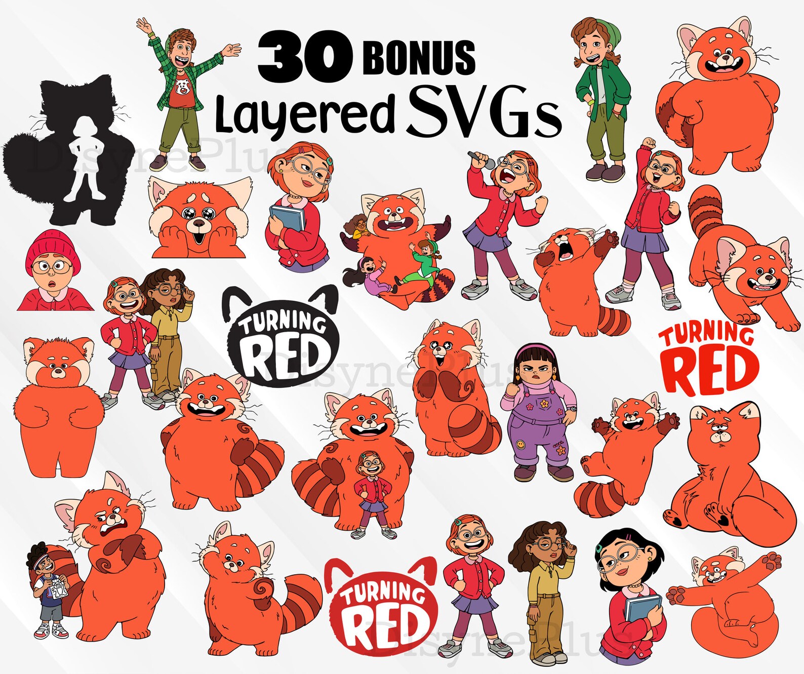 Turning Red PNG Turning Red SVG Turning Red Clipart Instant - Etsy