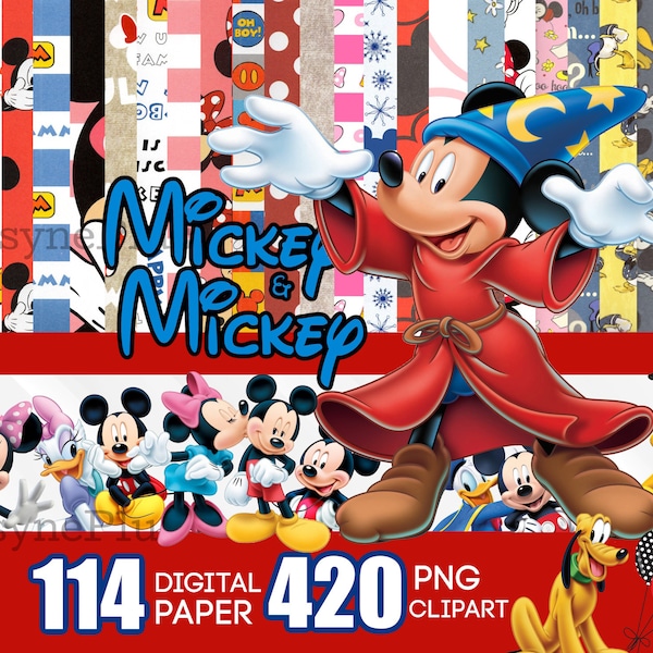 Mickey Digital Paper - Etsy