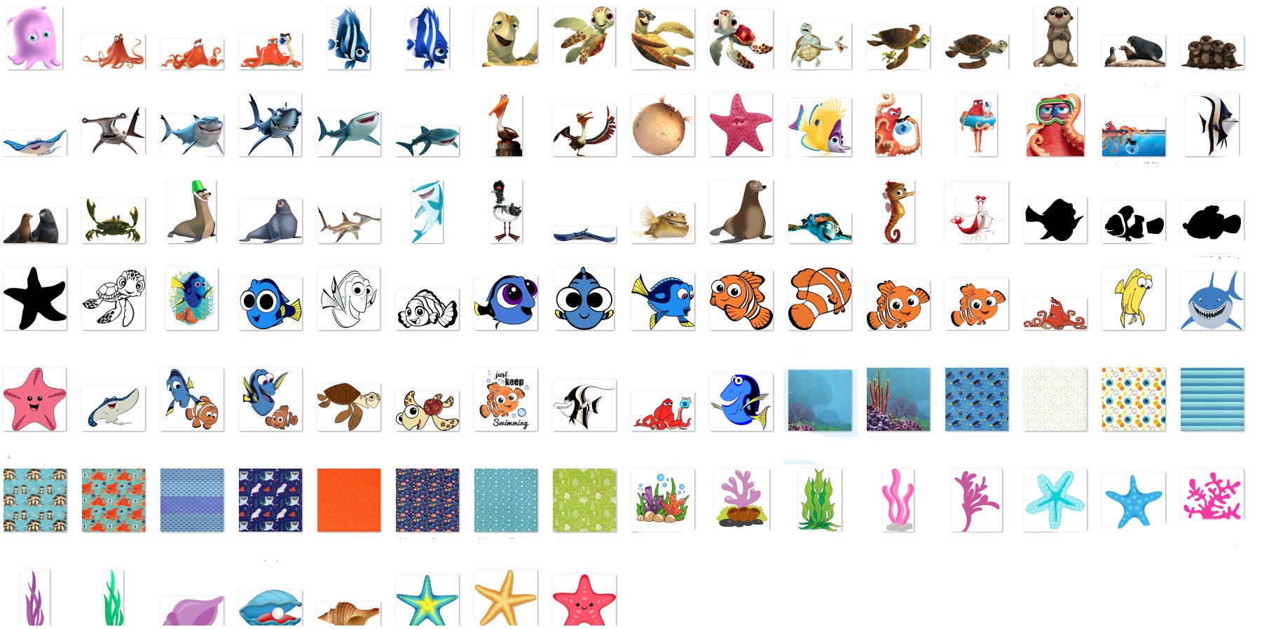 Nemo SVG Nemo PNG Clipart Bundle Nemo Digital Papers Fish - Etsy Australia