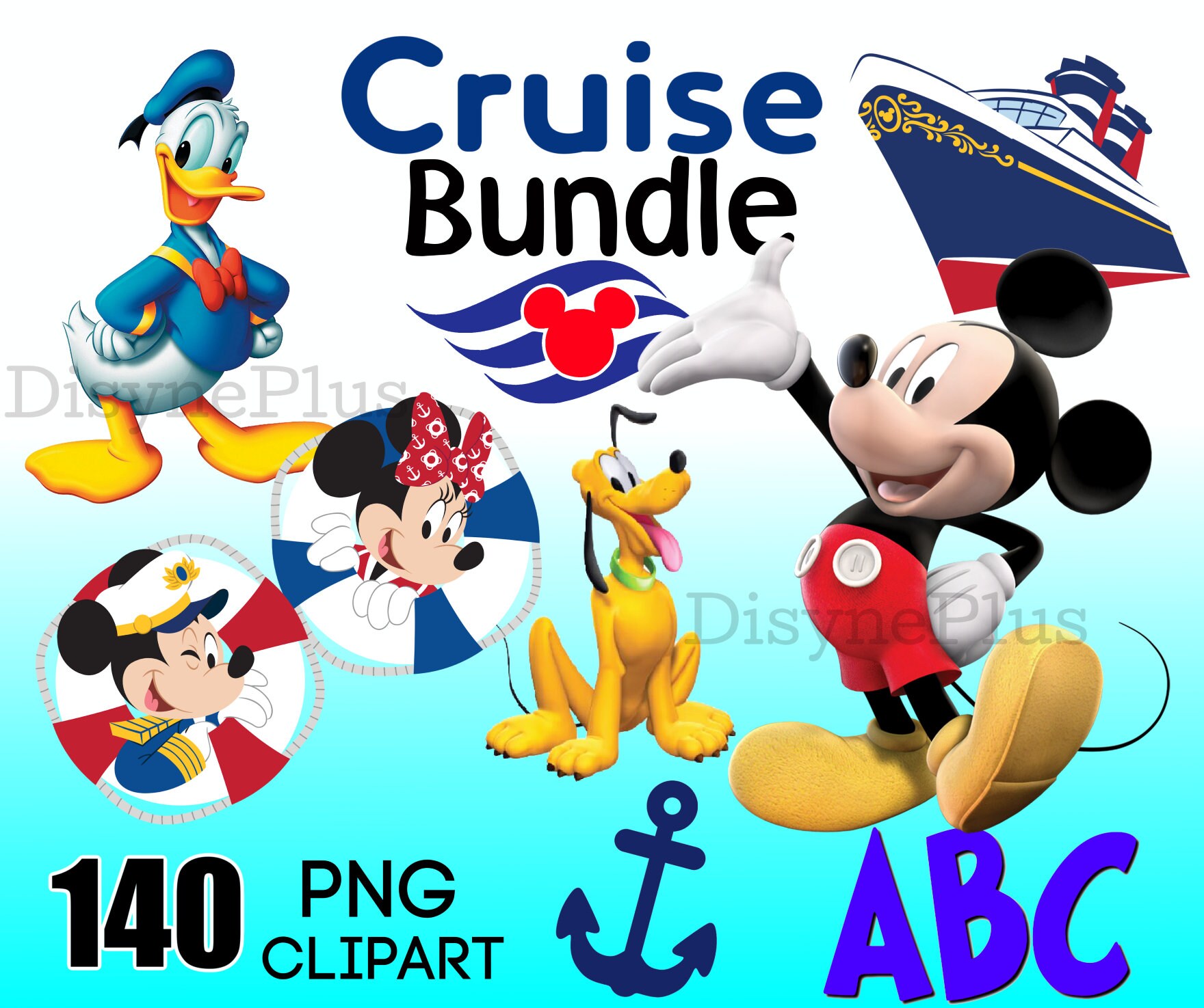 Cruise Clipart Digital Download Png Mickey Mouse Vacation Etsy
